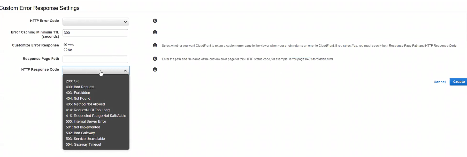 Custom Error Pages in AWS Cloudfront